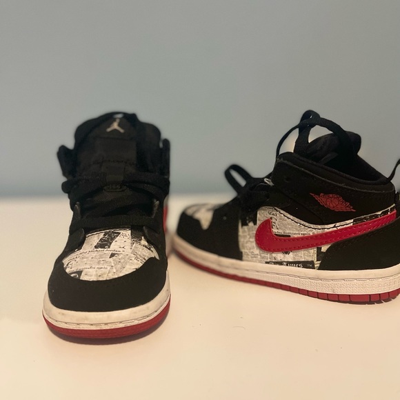 Jordan | Shoes | Jordan Mid Newspaper Air Times Sneaker | Poshmark
